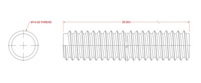Hillman SteelWorks 1/4 in.-20 x 3 ft. Coarse Threaded Rod, Zinc-Plated ...