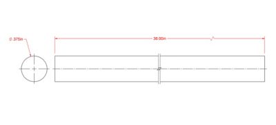 Hillman SteelWorks 3/8 in. x 3 ft. Un-Threaded Solid Steel Rod, Zinc ...