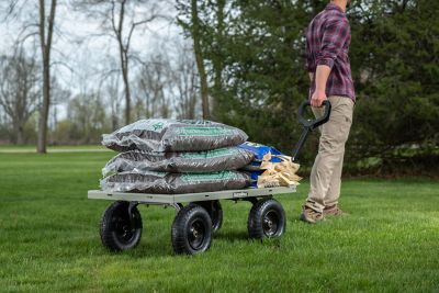 GroundWork 6 cu. ft. 1,000 lb. Capacity Heavy-Duty Towable Utility Cart ...