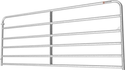 CountyLine 10 ft. x 50 in. 6-Bar Galvanized Tube Gate, 1-3/4 in. Tube ...