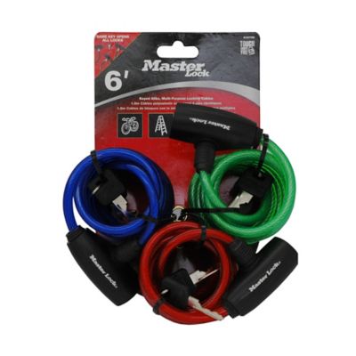 Master Lock 6 ft. Keyed Cable Locks, 3-Pack at Tractor Supply Co.