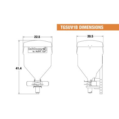 Buyers Products 4.4 cu. ft. Electric Poly Tailgate Spreader for 1-1/4 ...