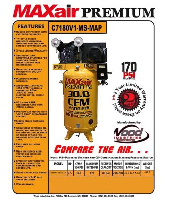 MAXair Premium 80 gal. Air Compressor With Mag Starter at Tractor Supply Co