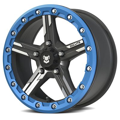 BULLITE [BT-09] 15 x 7.0 / 5 x 114.3 - Gunmetal Gray rim, Sapphire Blue ...