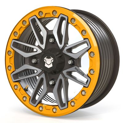 BULLITE [PRO-02] 15 x 7.0 / 4 x 156, RIB - Satin Black rim, Aerospace ...