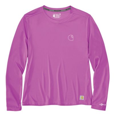 Carhartt Women's Force Sun Defender Graphic Long-Sleeve T-Shirt, 106632 ...