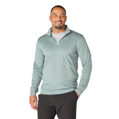 Carhartt Force Sun Defender Relaxed 1/2 Zip, XL,Green Slate Heather at ...