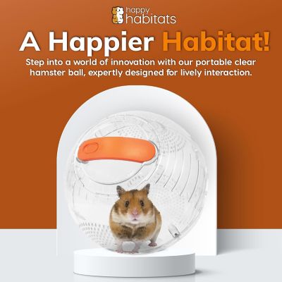 Happy Habitats 7 in. Roam Clear Hamster Ball - Unique Dwarf & Small ...