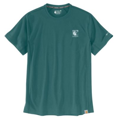 Carhartt Force Relaxed Logo T-Shirt, L,Transformative Teal at Tractor ...