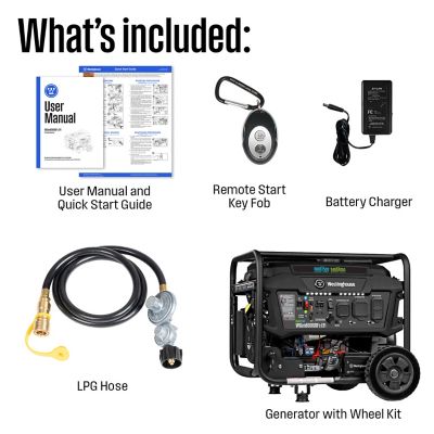 Westinghouse 7,500/6,000-Watt Dual-Fuel Portable EFI Generator, Remote ...
