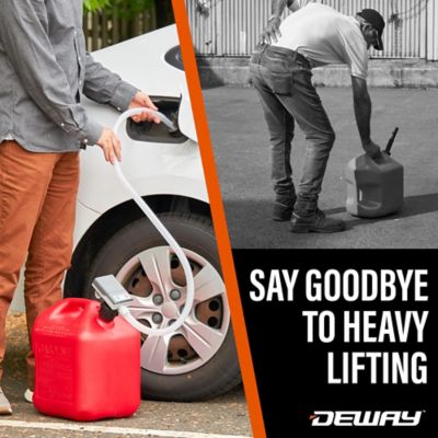 Deway Ultra Fast Can Fuel Transfer Pump, USB or Battery Powered with 51 ...