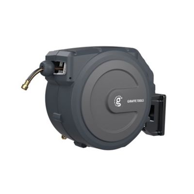 Giraffe Tools Garden Retractable Hose Reel 1/2 in. - 78 ft., Metal Bracket, Wall Mounted at ...
