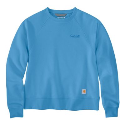 Carhartt Women's Sawyer Crewneck Sweatshirt, 2X,Tranquil Blue at ...