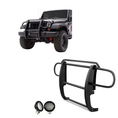 Black Horse Off Road Grille Guard Kit Modular Black Fits 2007-2018 Jeep ...