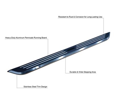 Black Horse Off Road Pinnacle Running Boards Black Silver 20-25 Jeep ...