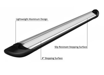 Black Horse Off Road Transporter Running Boards Silver 10-25 Dodge Ram ...