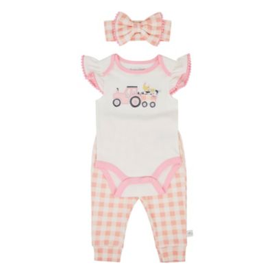 Rugged Bear Gingham Jogger Set, 6-9 M,Quartz Pink at Tractor Supply Co