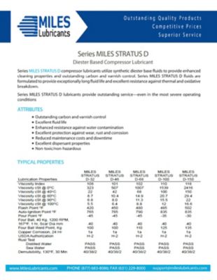 Miles Lubricants Miles Stratus D-150 (55 Gallon Drum) Diester Based ...
