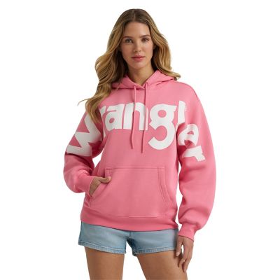 Wrangler Women's Oversized Logo Hoodie, 3X,Pink at Tractor Supply Co