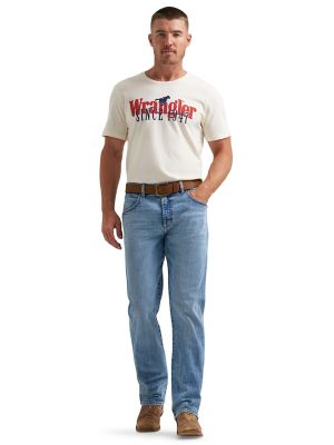 Wrangler Men's Retro Slim Straight Jean, 38x30,Davey at Tractor Supply Co
