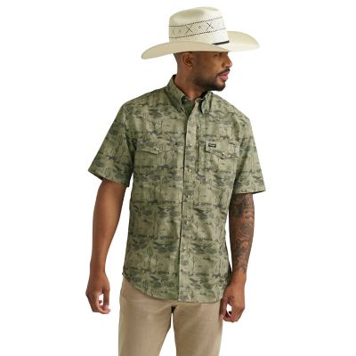 Wrangler Men's Short Sleeve Performance Shirt, XL,Olivine at Tractor ...