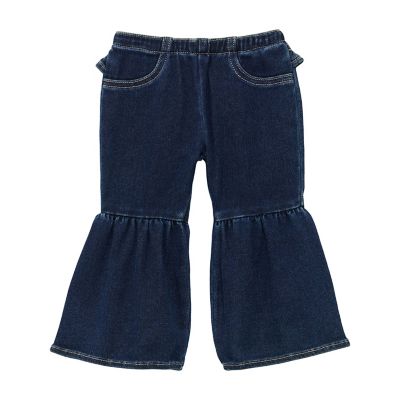Wrangler Baby Girl's Ruffle Flare Jean, 4T,Dark Denim at Tractor Supply Co
