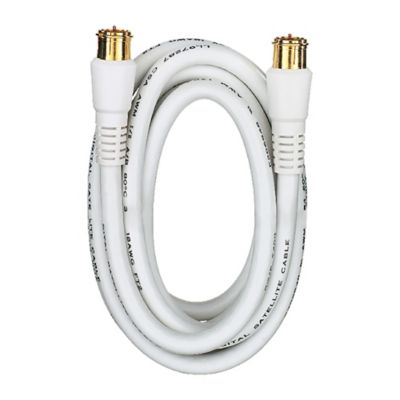 RCA RG6 Coaxial Cable with F-Connectors (12 ft.; White) at Tractor Supply Co