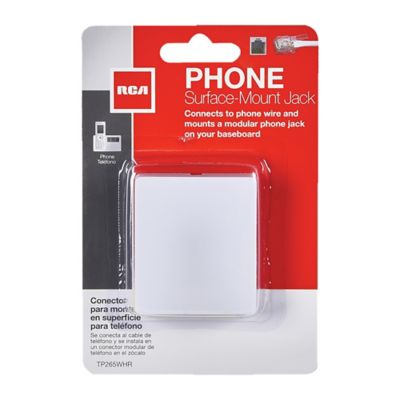 RCA TP265WHR Surface-Mount Baseboard Phone Jack at Tractor Supply Co