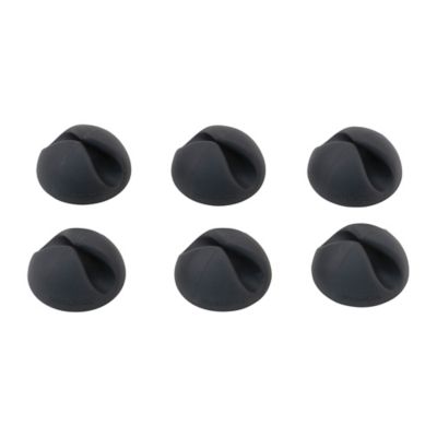 Bluelounge CableDrop Multi-Purpose Cable Clips, Black, 6 Count at ...