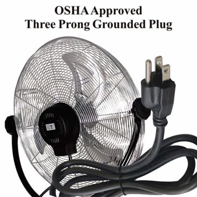 Optimus 20 in. Industrial Grade HV Oscilating Stand Fan - Chrome Grill