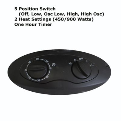 Optimus Oscillation Parabolic Radiant Heater, Thermostat and Timer at ...