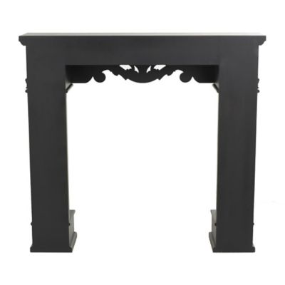 Harper & Willow Wood Freestanding Scroll Decorative Fireplace Mantle ...