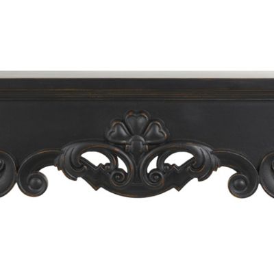 Harper & Willow Wood Freestanding Scroll Decorative Fireplace Mantle ...