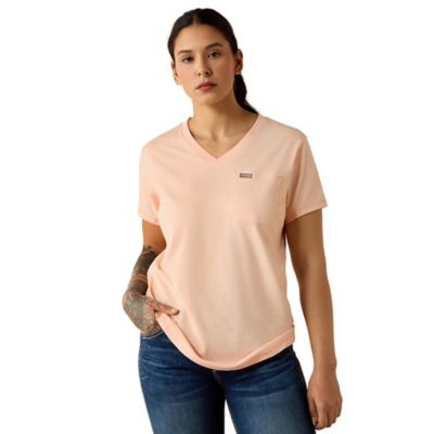 Ariat Women's Rebar Workman Short Sleeve T-Shirt, XS,Tropical Peach at ...