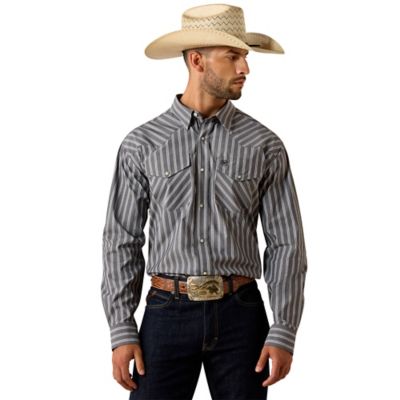 Ariat Men's Pro Series Theron Classic Fit Snap Long Sleeve Shirt, XL ...
