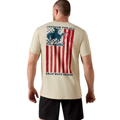 Ariat Men's Split Freedom Painted Short Sleeve Graphic T-Shirt, S ...