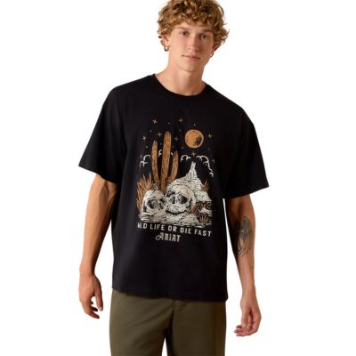 Ariat Men's Wild Life Boxy Short Sleeve T-Shirt, S,Washed Black at ...