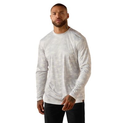 Ariat Men's Rebar Sunblocker Printed Long Sleeve T-Shirt, XL,Micro Chip ...