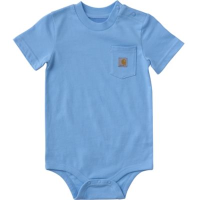 Carhartt Unisex Baby Pocket Bodysuit, 6M,Baltic Sea at Tractor Supply Co