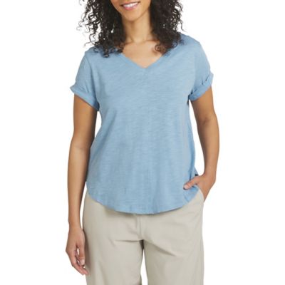 Eddie Bauer Slub Shirttail Hem Tee, XL,Blue Fog at Tractor Supply Co