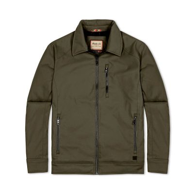 HAWKE & CO Mens softshell flannel Lined Cortland Work Jacket, S,Loden ...