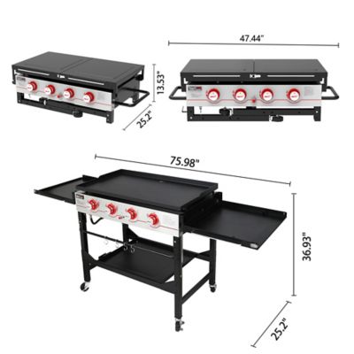 Royal Gourmet 36-Inch Flat Top Gas Griddle, 4-Burner Propane BBQ Grill ...