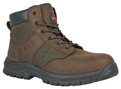 HOSS Boot Company Men's Carter 6 in. Steel Toe Work Boots, Brown, Slip ...