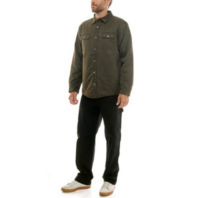 Hallstatt Men's Sueded Woven Shirt Jacket with Sherpa Lining