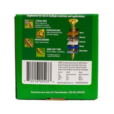 SPAX 8 x 1-1/4in. Interior Wood Screws Construction Flat Head T-Star ...