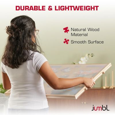 JUMBL 1000 pc. Puzzle Board with Drawers, Lazy Susan & Cover, Rotating ...