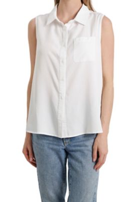 Vintage Threads Vintage Thread Woman Sleeveless Pocket Shirt, XL,Bright ...