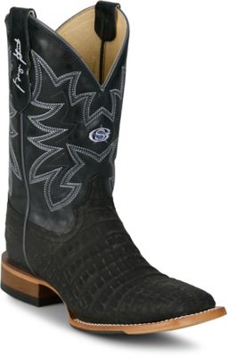 Justin Men's George Strait Caiman, 7.5 EE,Charcoal at Tractor Supply Co