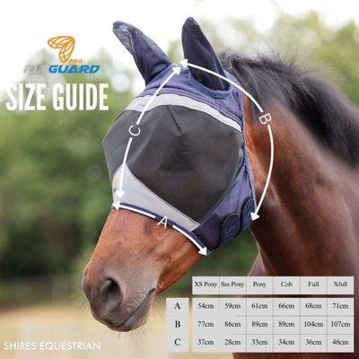 Shires Equestrian Products FlyGuard Pro Fine Mesh Fly Mask with Ear