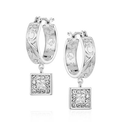 Montana Silversmiths Desert Whirl Engraved Hoop Earrings at Tractor ...
